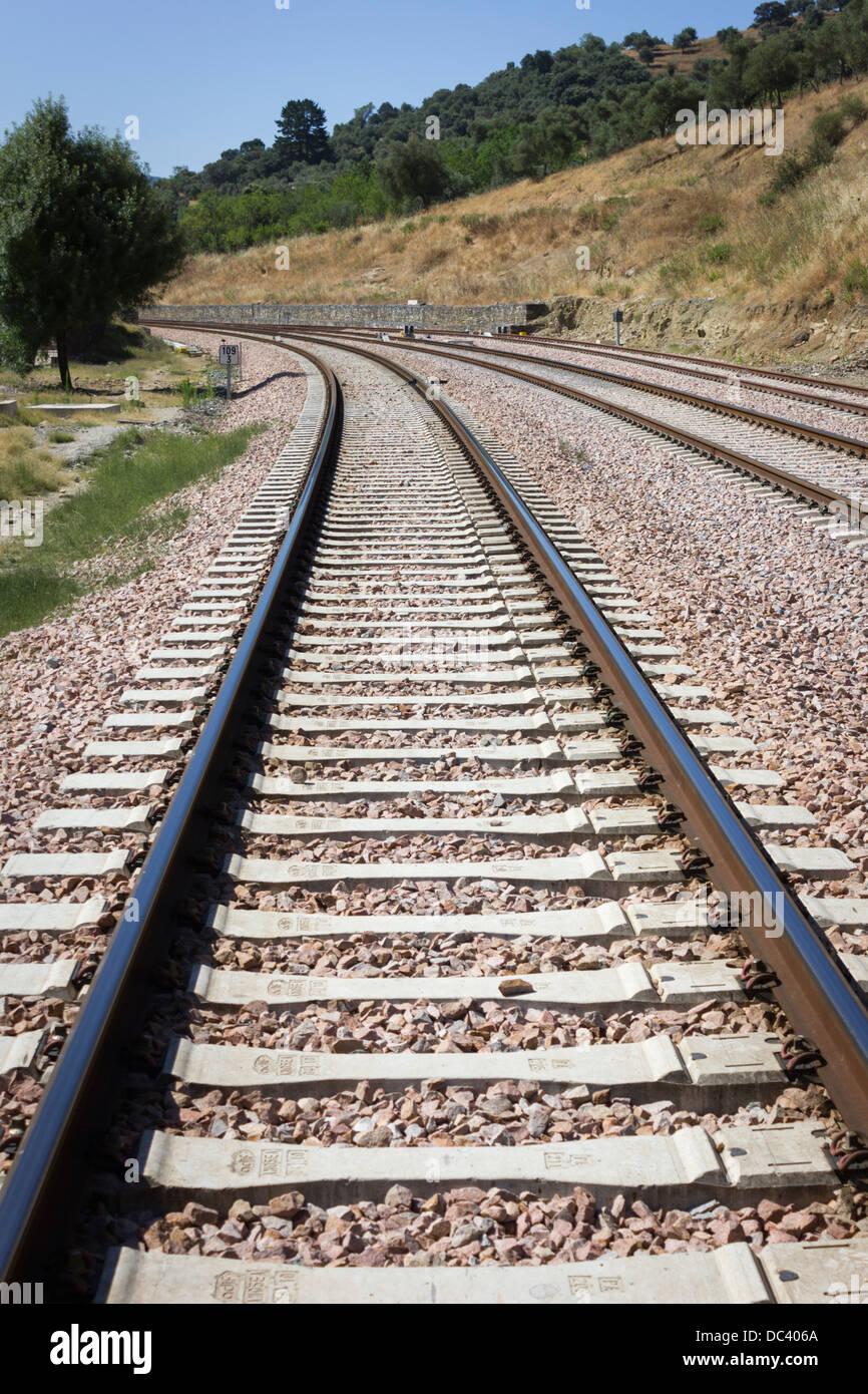 Railway tracks Stock Photo: 59094962 - Alamy