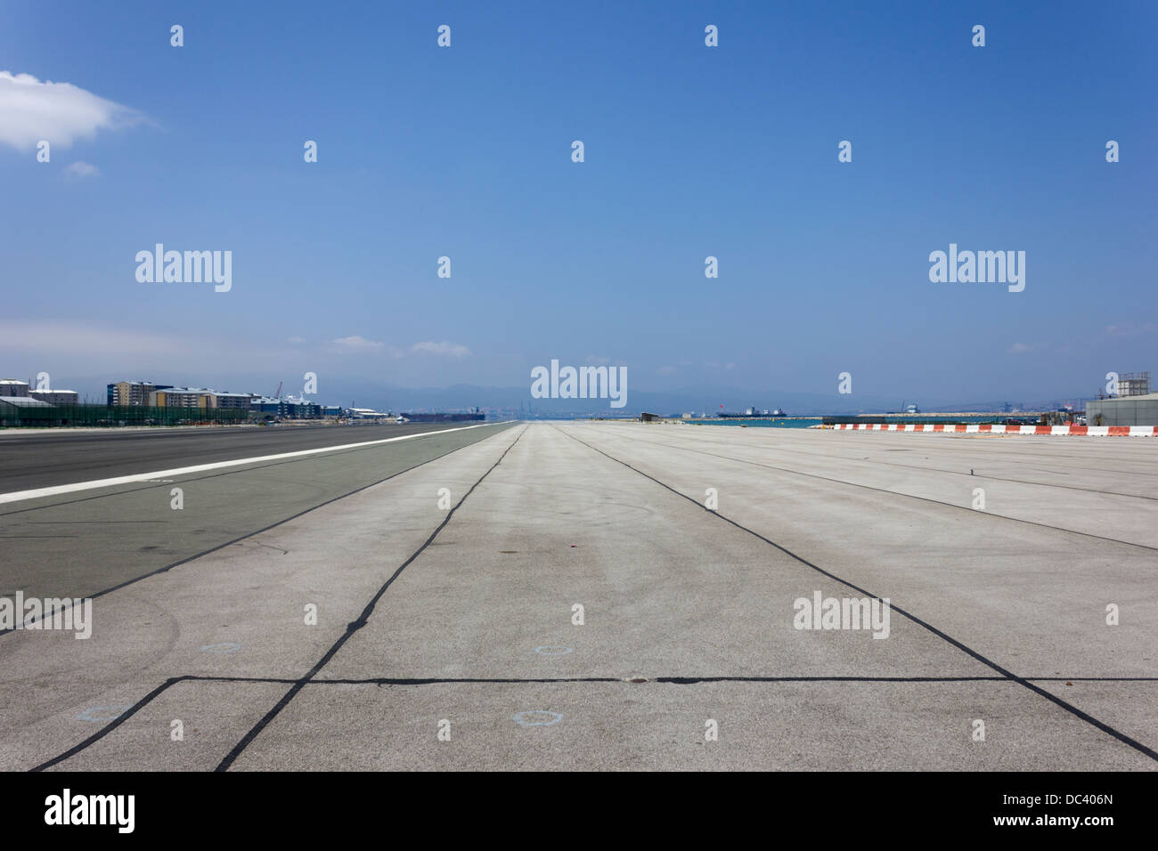 Gibraltar airport runway Stock Photo - Alamy