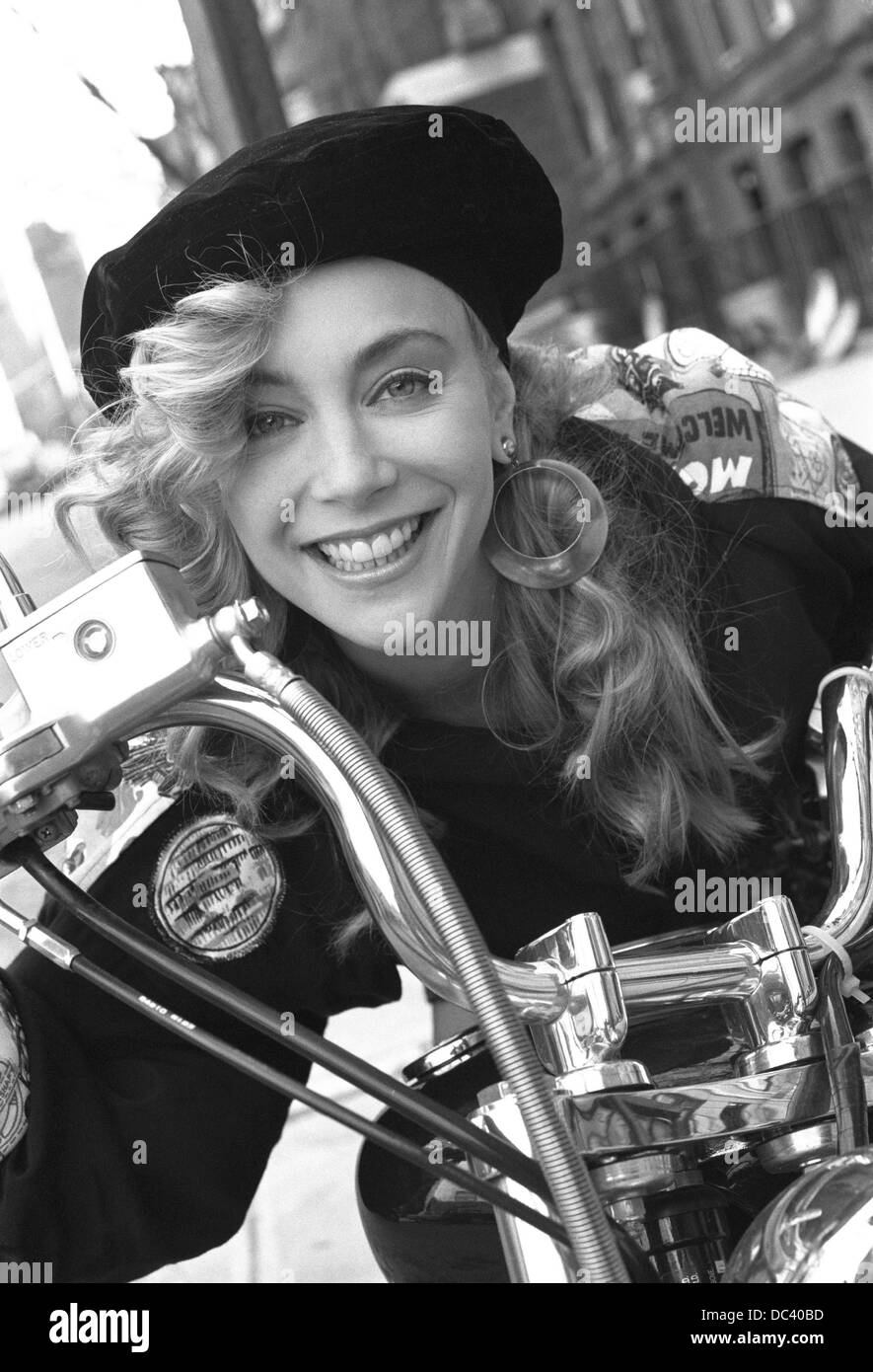 The Girl On A Motorcycle Stock Photos & The Girl On A Motorcycle Stock ...