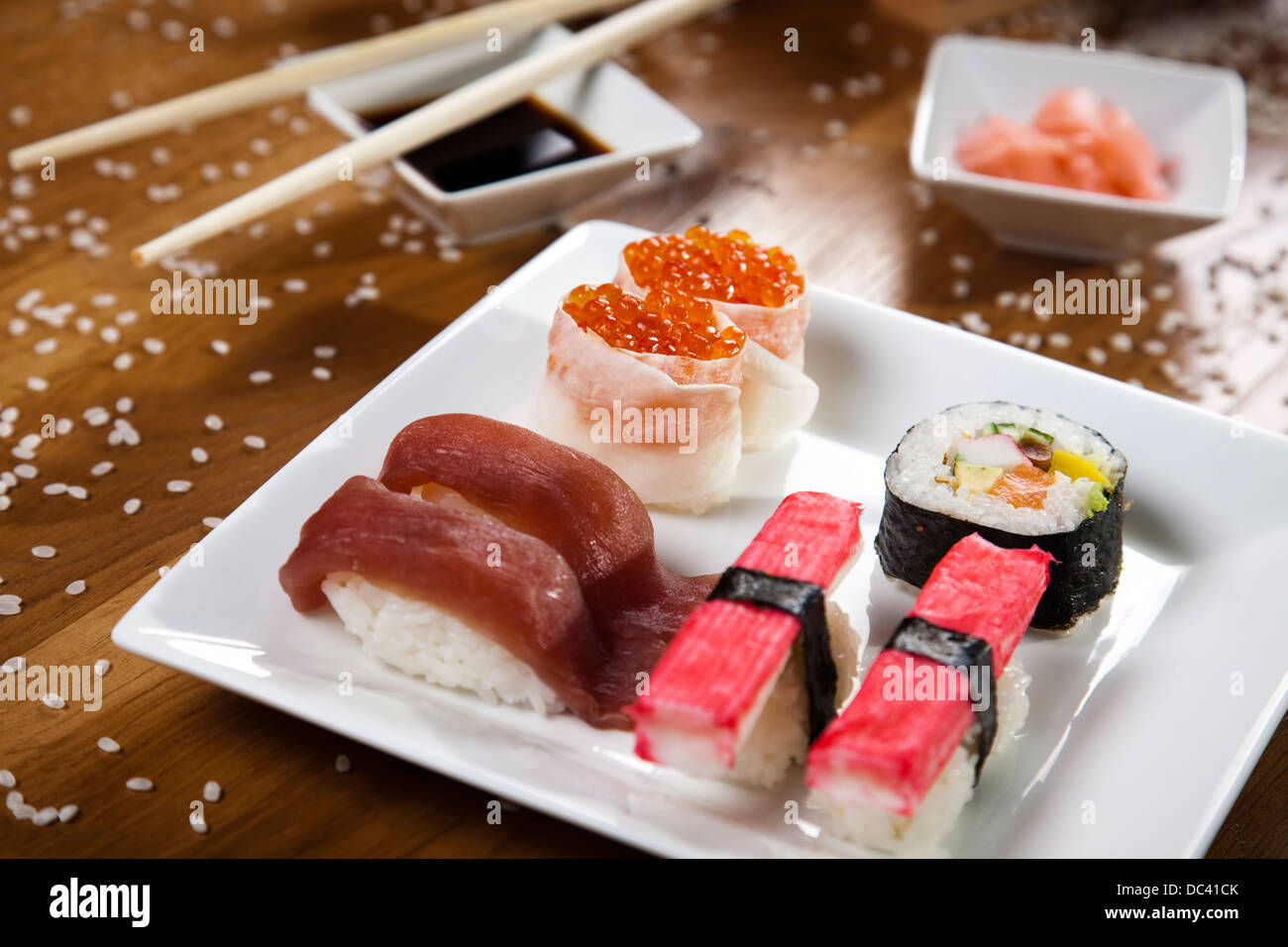 Collection of sushi Stock Photo - Alamy