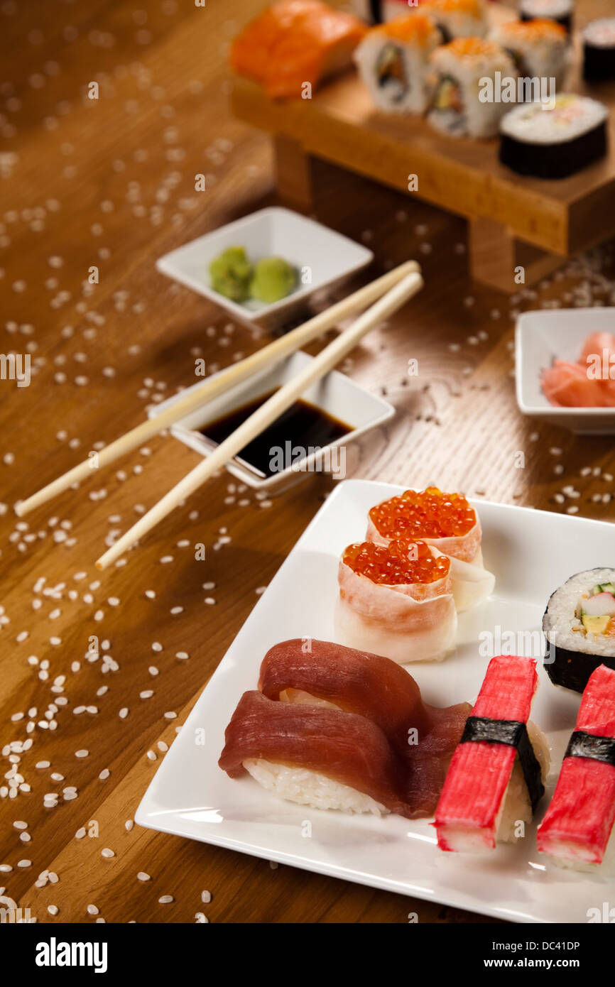 Collection of sushi Stock Photo - Alamy