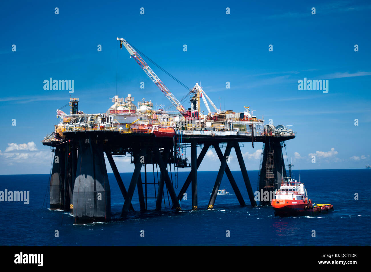 Petrobras 65 oil rig offshore Rio de Janeiro Campos Basin in cargo ...