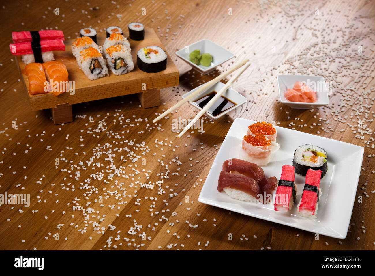 Collection of sushi Stock Photo - Alamy