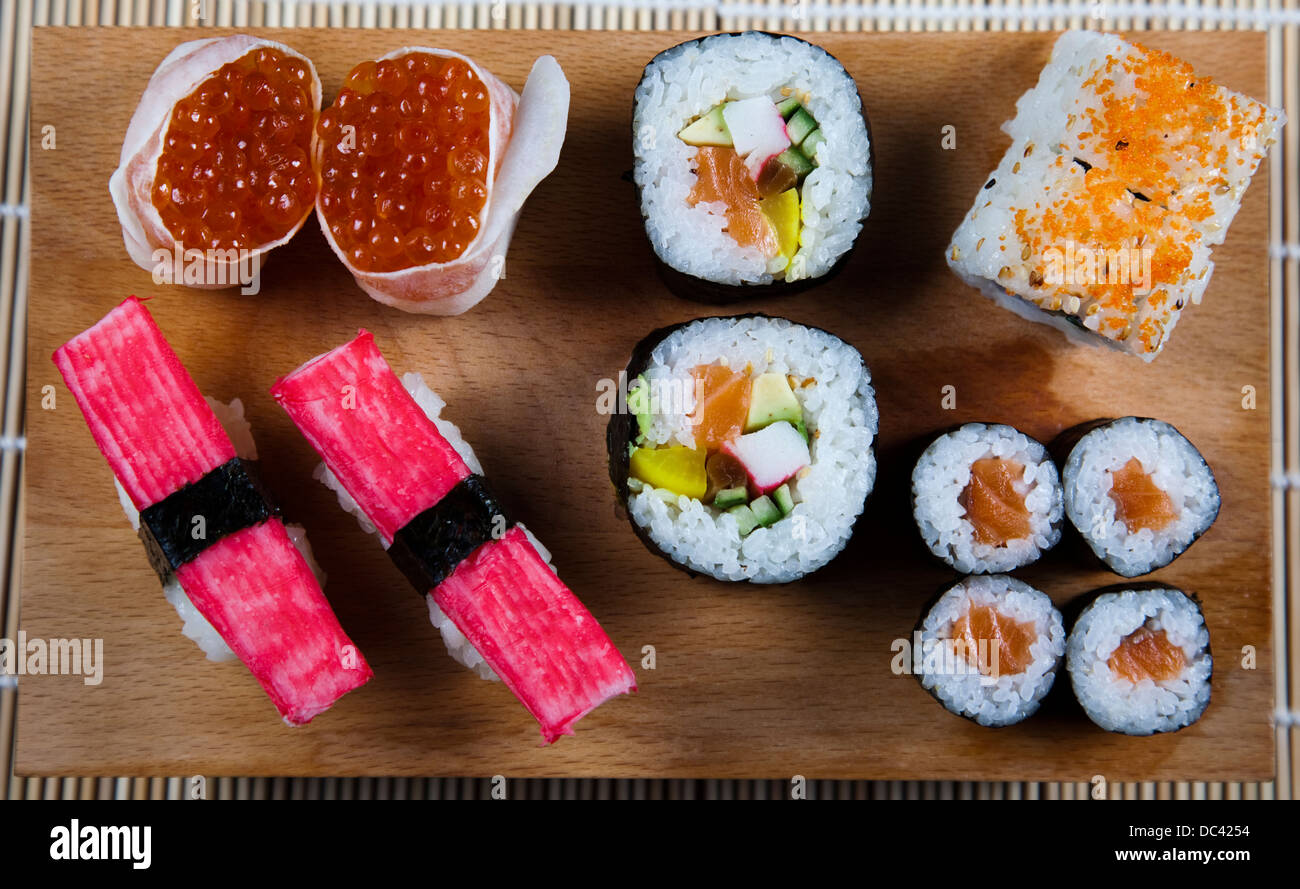 Collection of sushi Stock Photo - Alamy