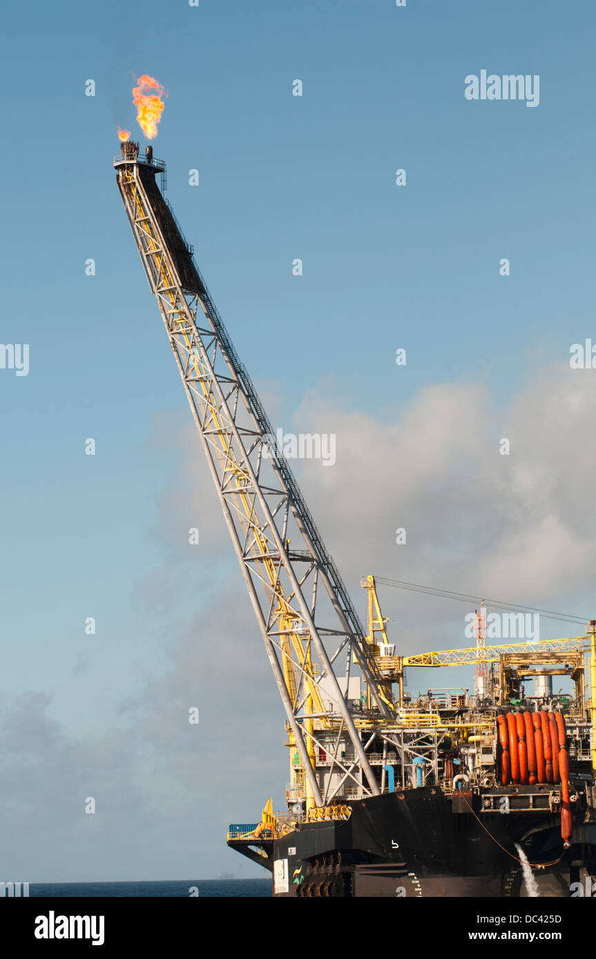 FPSO oil rig Petrobras 50 offshore Rio de Janeiro, Campos basin ...