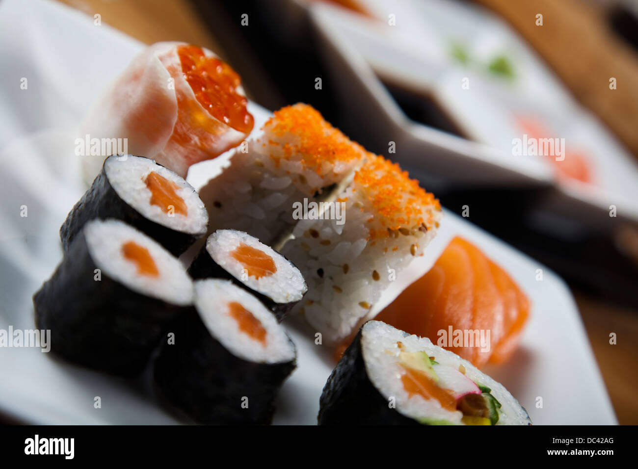 Japanese mix sushi Stock Photo - Alamy