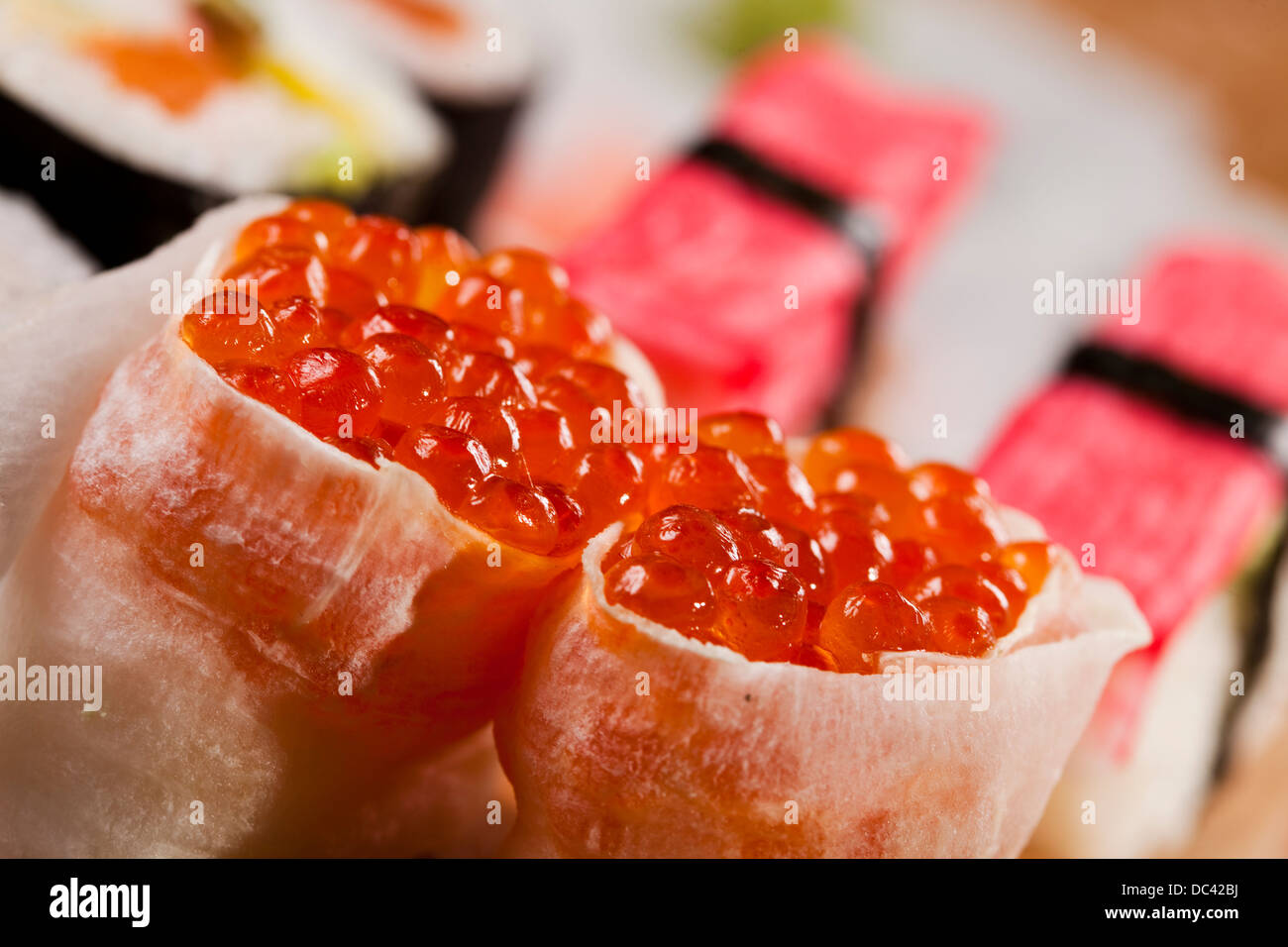 Japanese mix sushi Stock Photo - Alamy