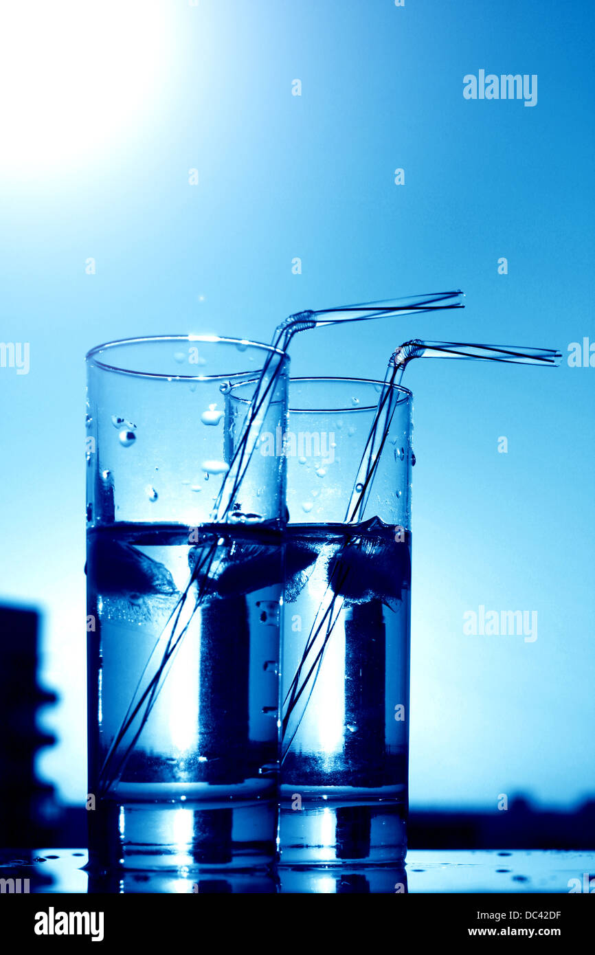 clean cold water in glass Stock Photo - Alamy