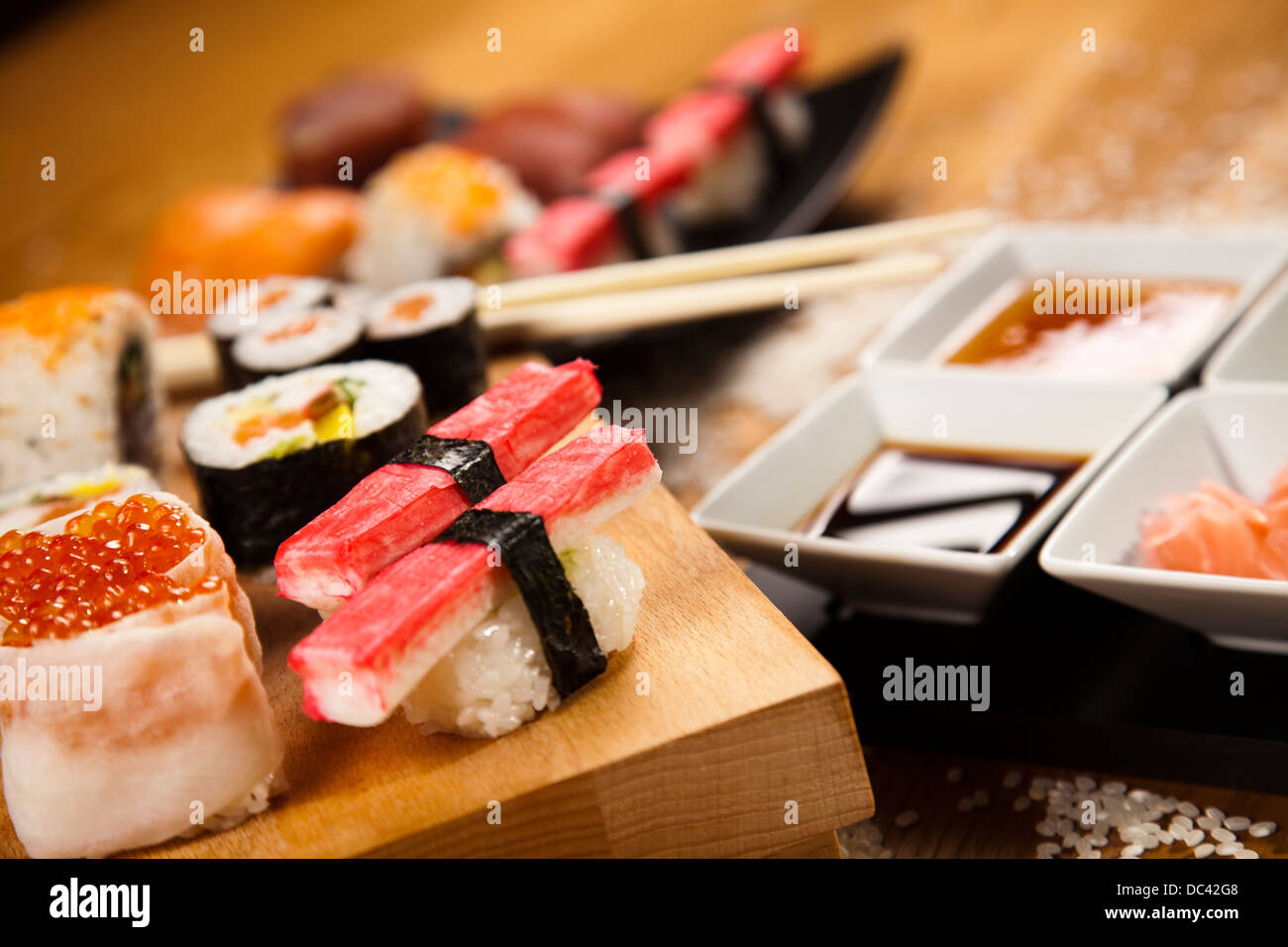 Collection of sushi Stock Photo - Alamy