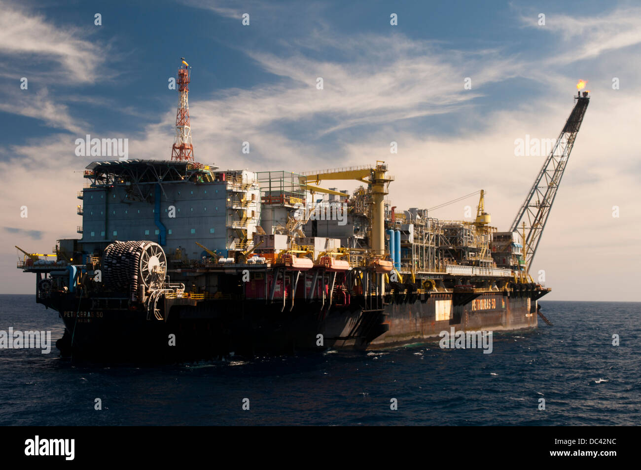 FPSO oil rig Petrobras 50 offshore Rio de Janeiro, Campos basin ...