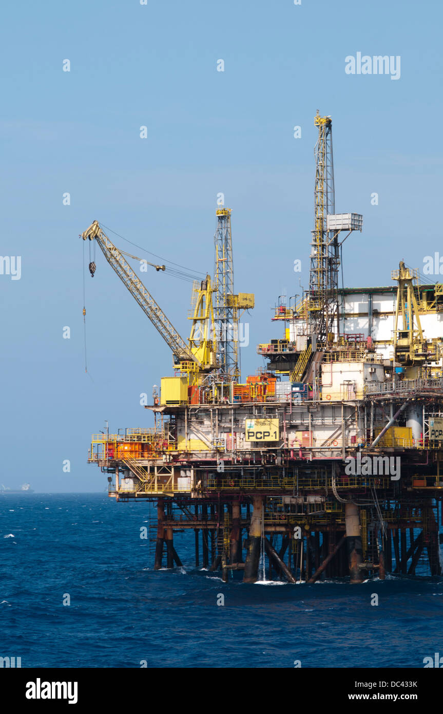 PCP-1 offshore oil rig working for Petrobras in Campos Basin, Rio de ...