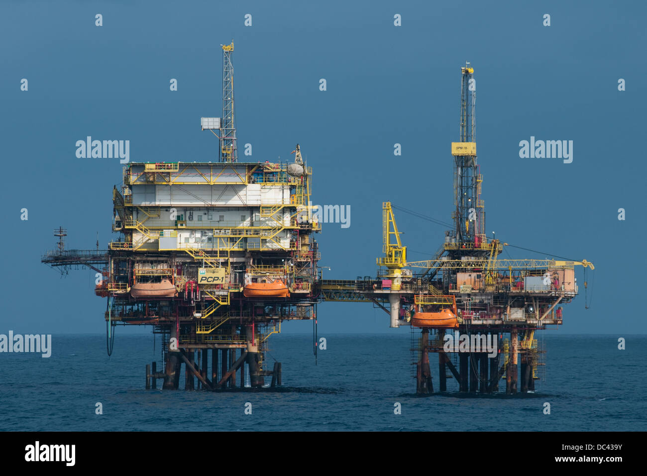 PCP-1 offshore oil rig working for Petrobras in Campos Basin, Rio de ...