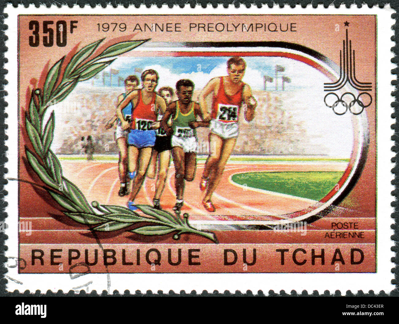 Postage stamp of the Republic of Chad, devoted Summer Olympic Games in ...