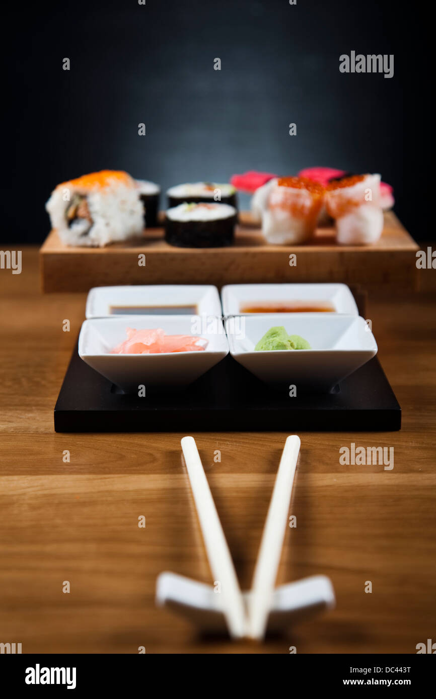 Japanese mix sushi Stock Photo - Alamy