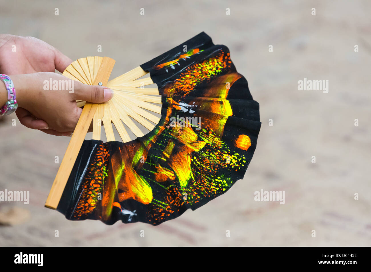 Traditional Hand Fan in Ao Nang, Thailand Stock Photo - Alamy