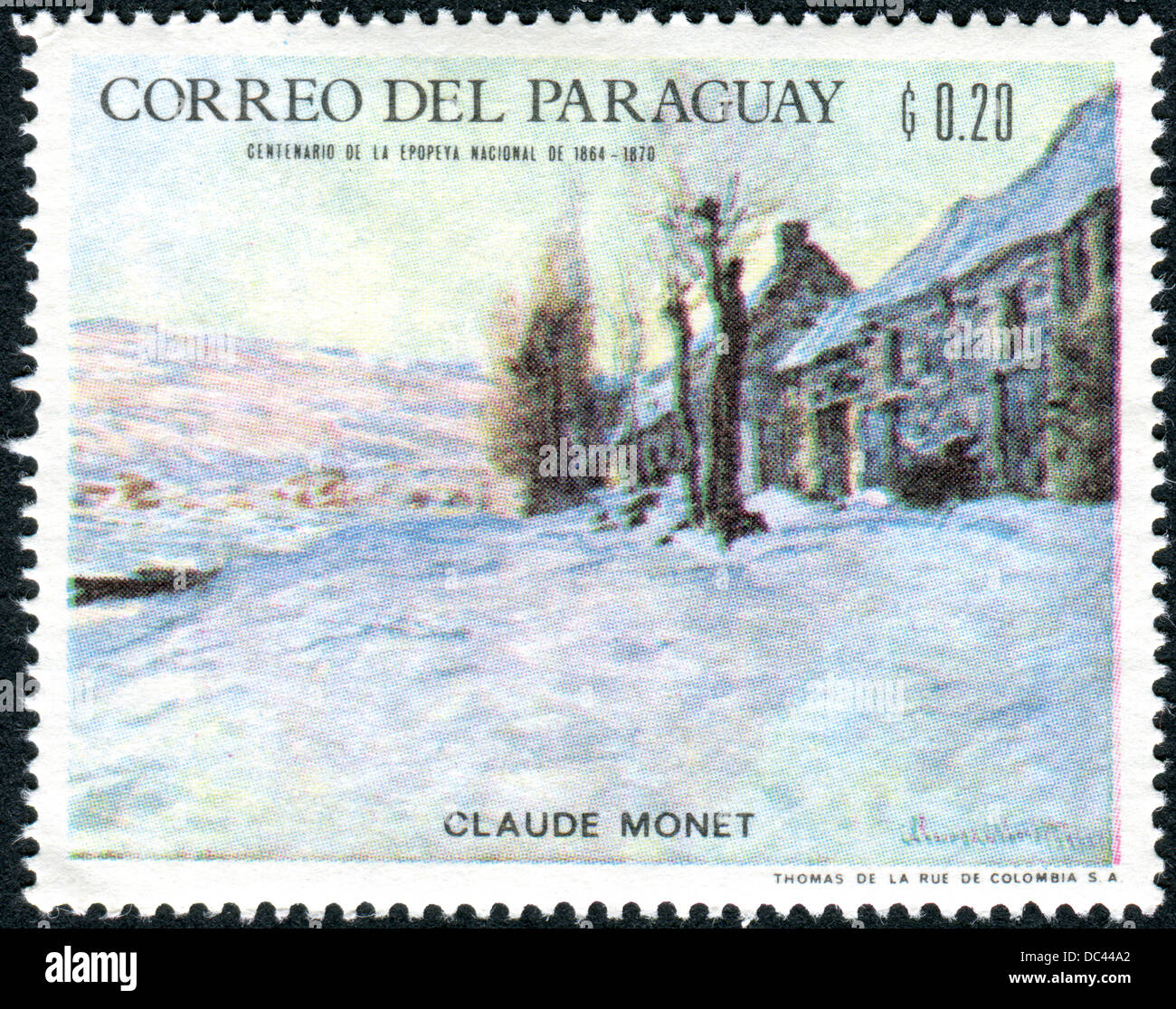 PARAGUAY - CIRCA 1968: A stamp printed in Paraguay shows a Winter ...