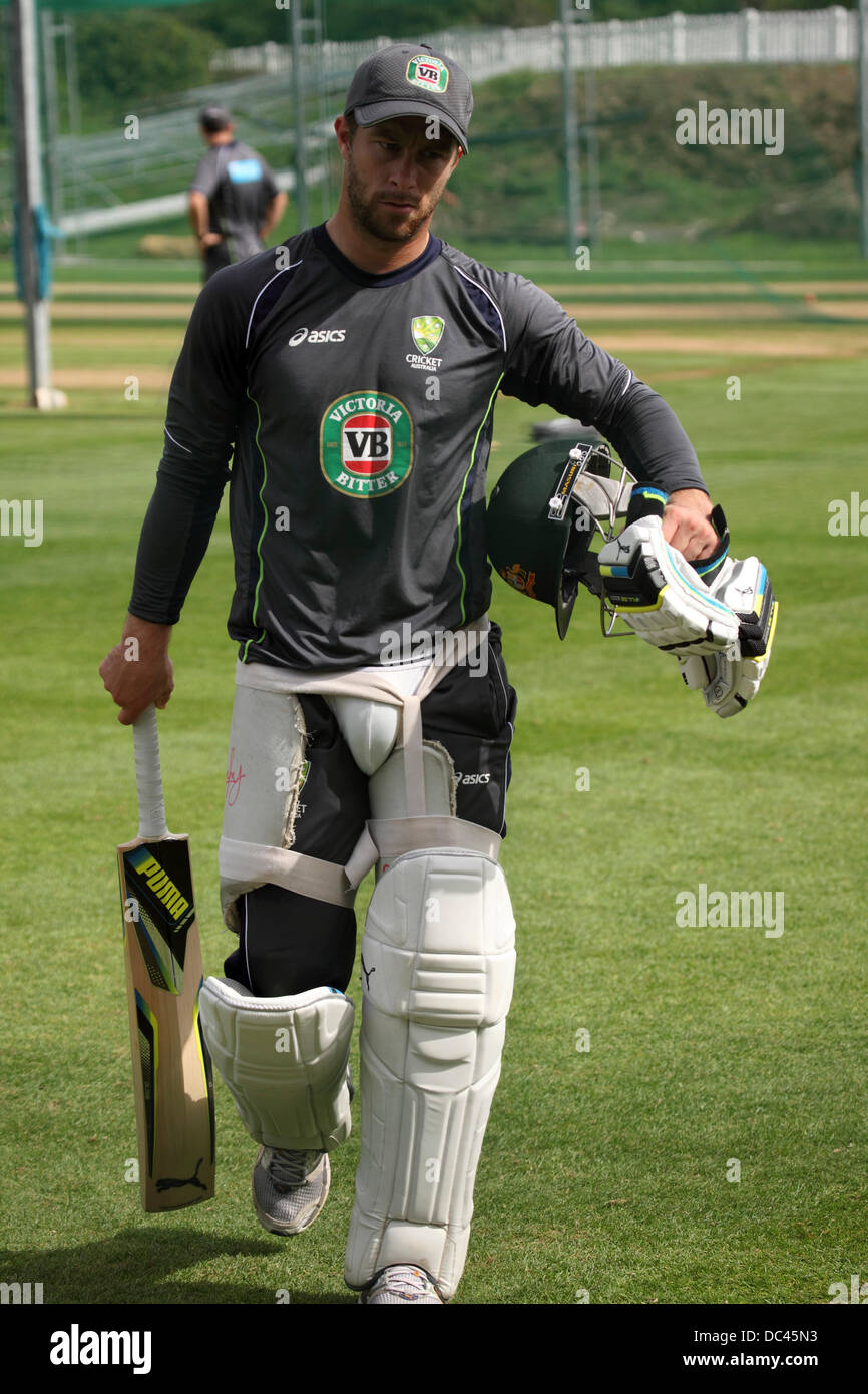 Durham, UK. 08th Aug, 2013. Matthew Wade at Australia's training ...
