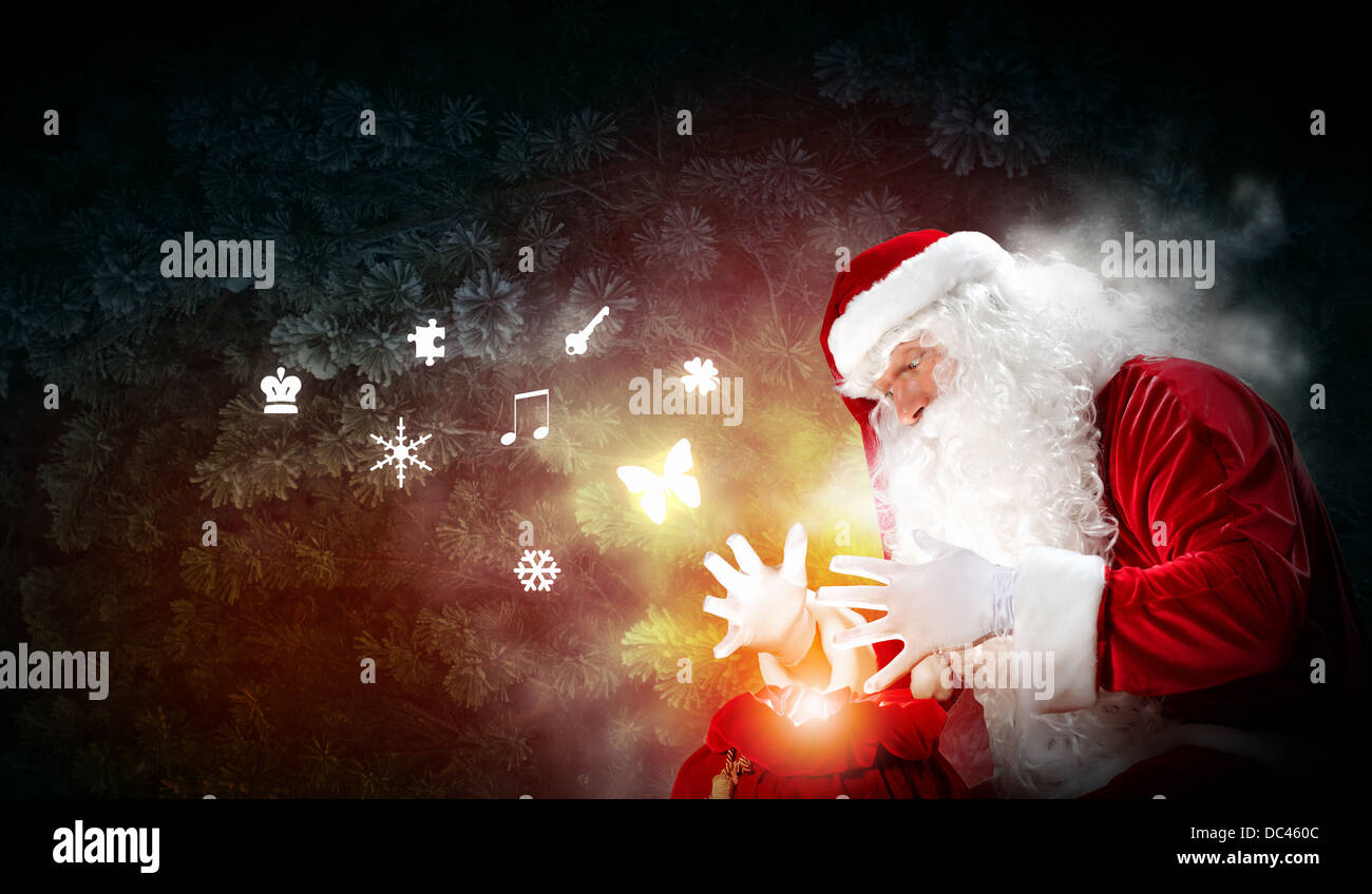 christmas theme with santa Stock Photo - Alamy
