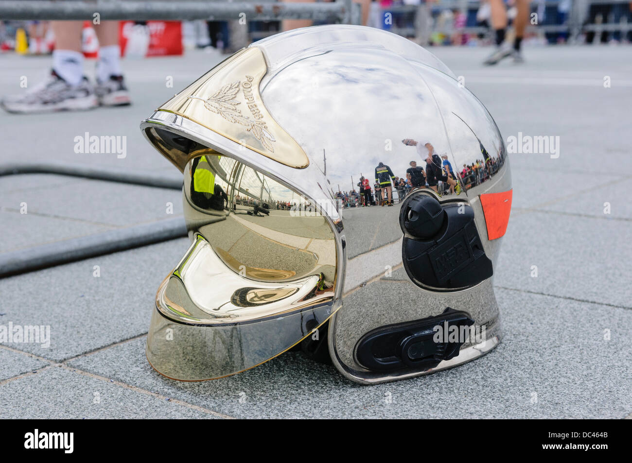 Belfast, Northern Ireland. 8th August 2013 - Mirrored firefighting ...