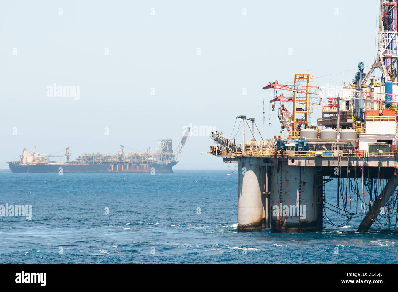 Falcon 100 hundred oil rig offshore Rio de Janeiro Campos Basin working ...