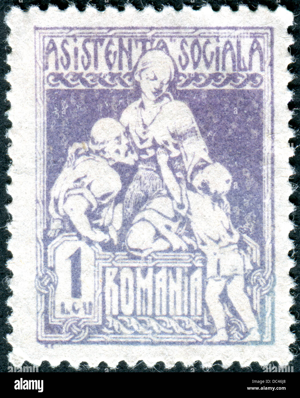 ROMANIA - CIRCA 1928: A stamp printed in Romania shows a nurse in the ...