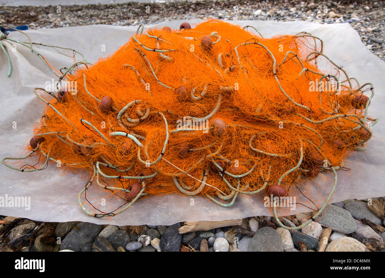 A fishing net in a seaside Stock Photo - Alamy