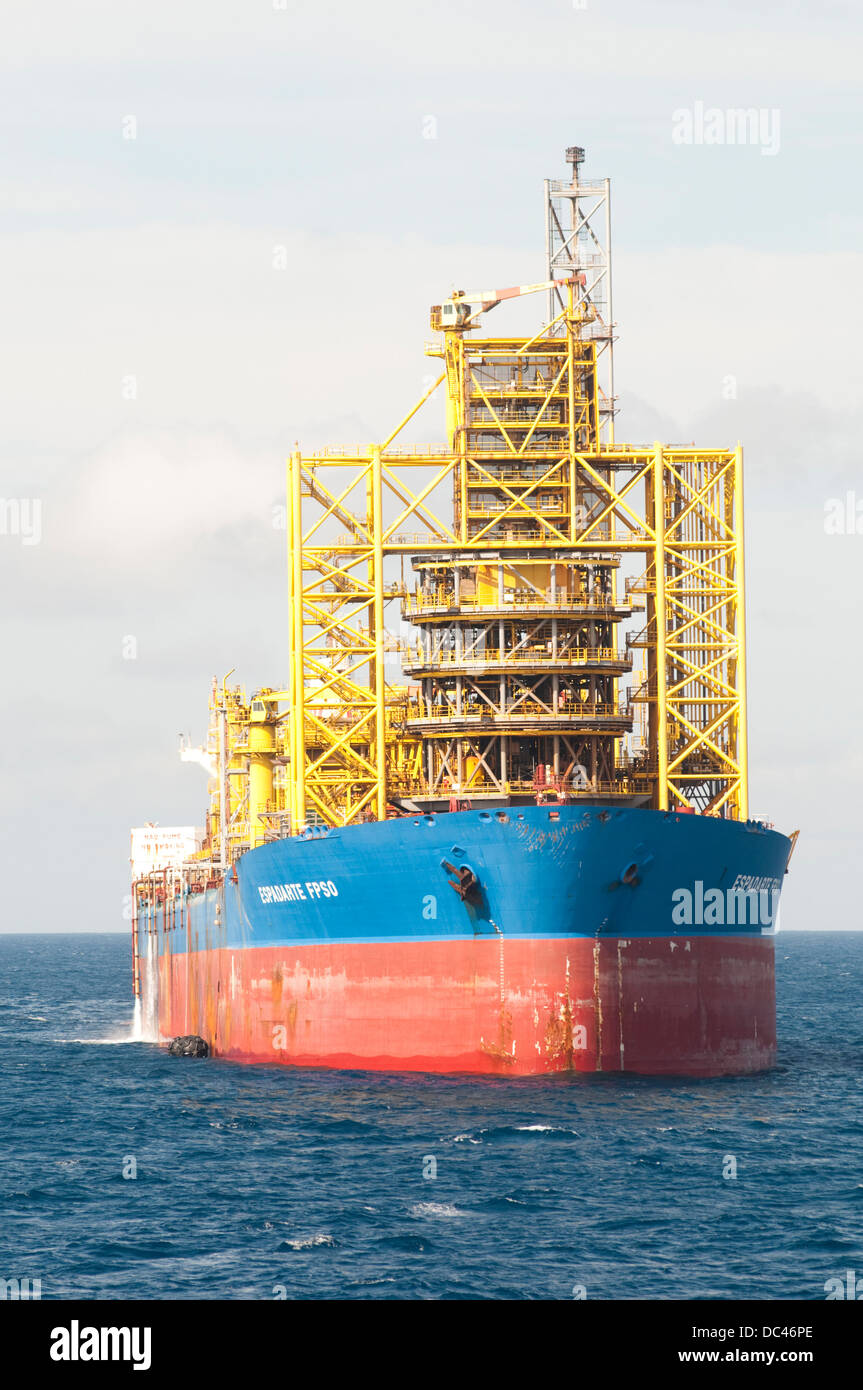 Espadarte FPSO Oil rig vessel, working for Petrobras Brazilian oil and ...
