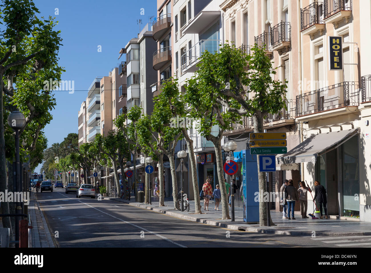 Town centre street at Salou Stock Photo: 59100265 - Alamy