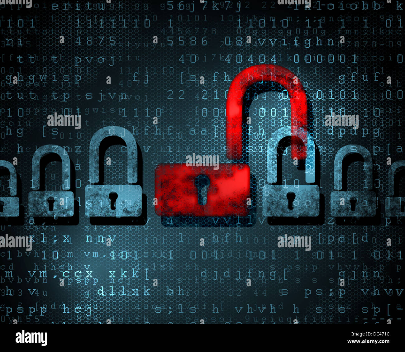 security concept with a lock Stock Photo - Alamy