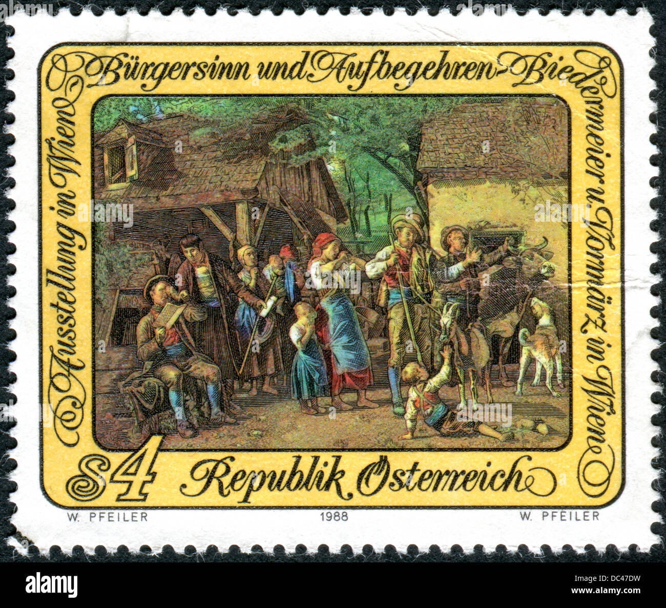 A postage stamp printed in Austria, is dedicated to the exhibition in ...