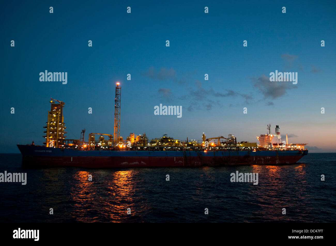 Espadarte FPSO Oil rig vessel, working for Petrobras Brazilian oil and ...