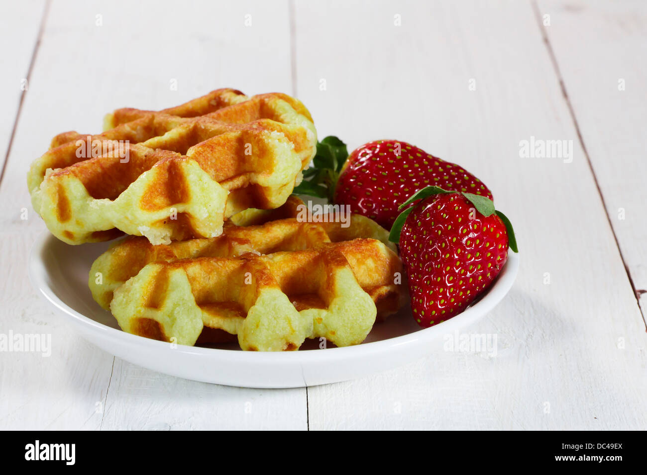 Freshly baked waffles Stock Photo - Alamy