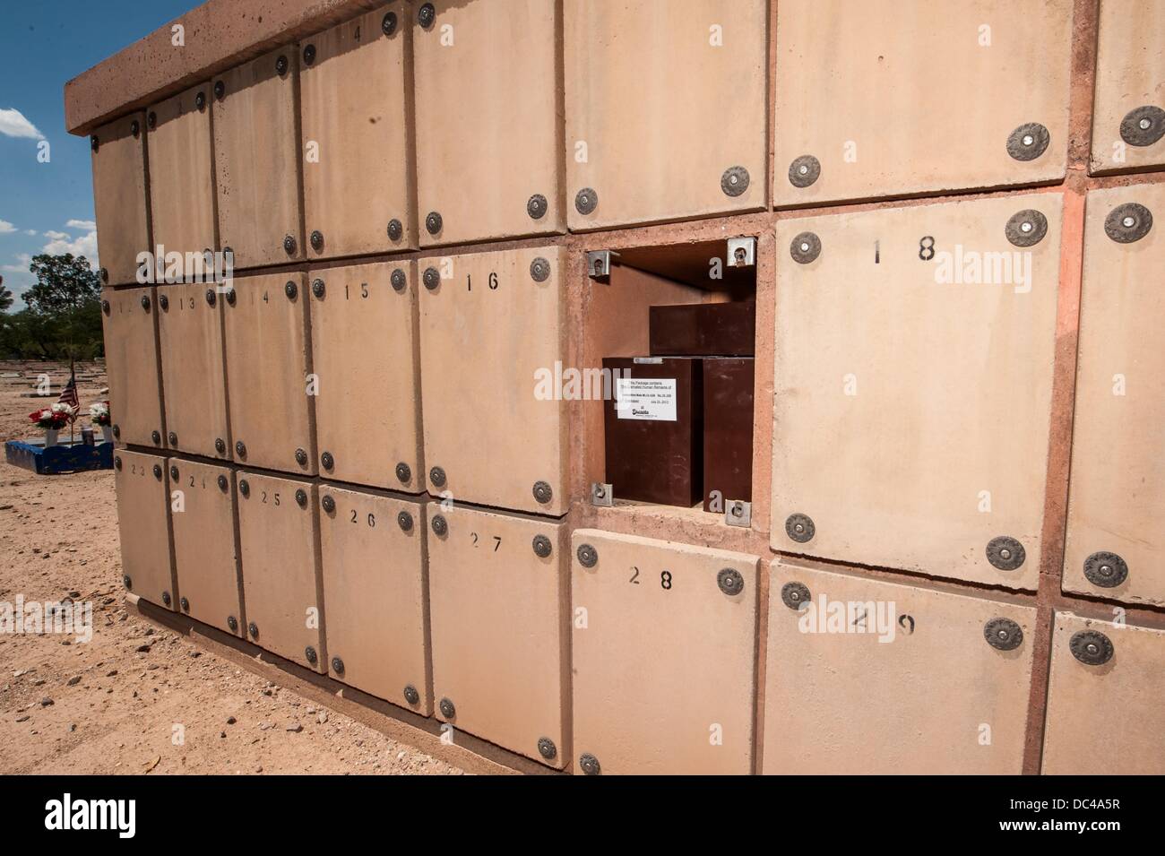 Tucson, Arizona, USA. 7th Aug, 2013. The cremated remains of an ...