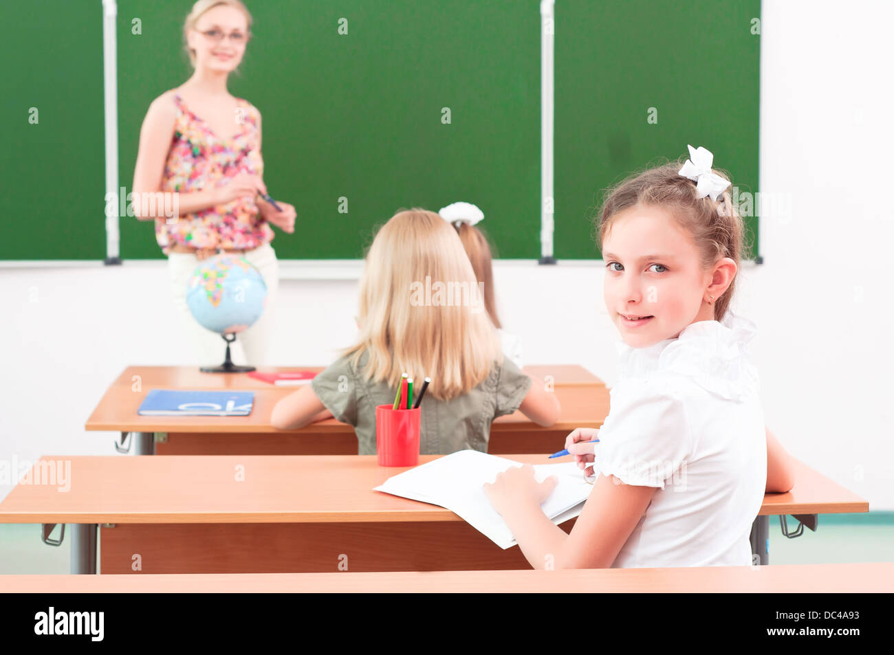 portrait of the girl in the class Stock Photo - Alamy