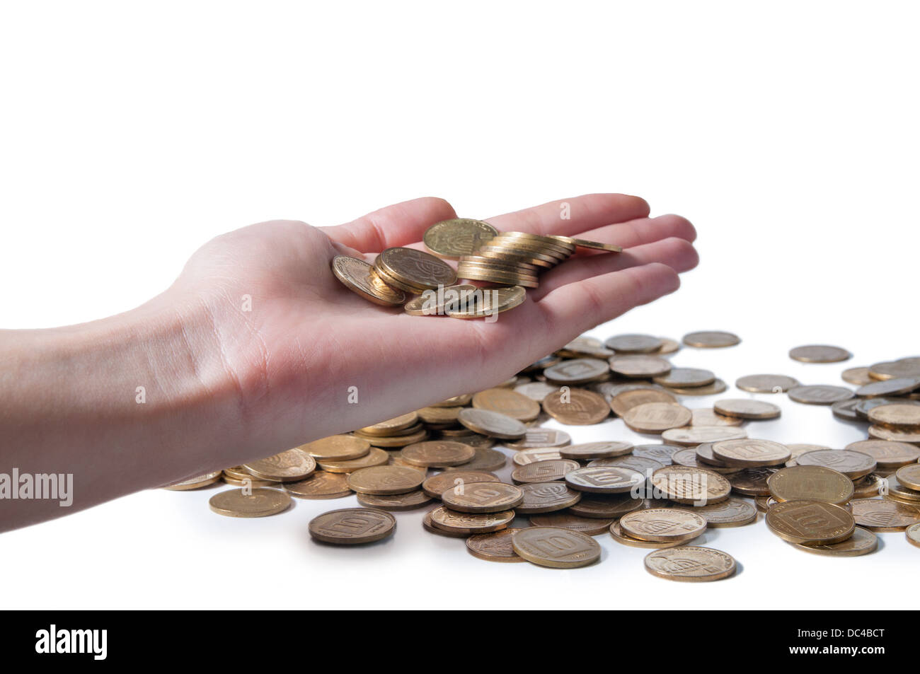 Scattered coins hi-res stock photography and images - Alamy