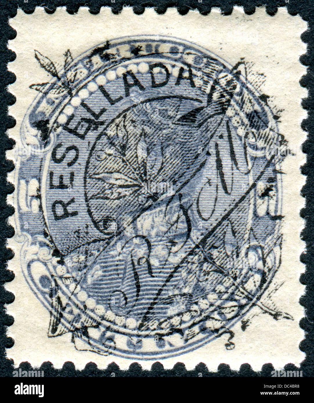 VENEZUELA - CIRCA 1887: A stamp printed in Venezuela, shows Simon ...