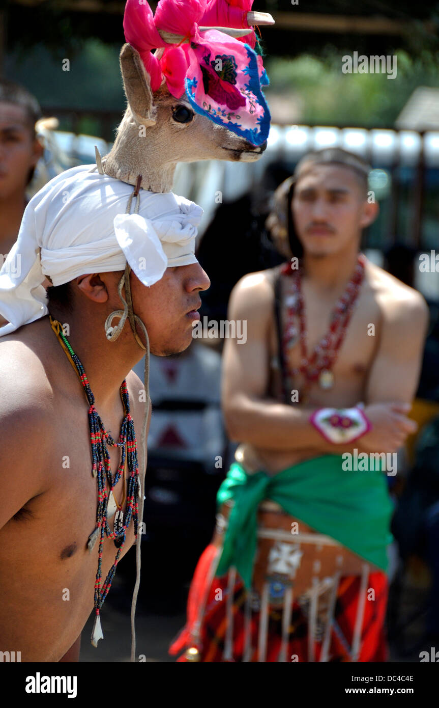 Yaqui Deer Dancers at Cupa Days celebration in Pala, California Stock ...