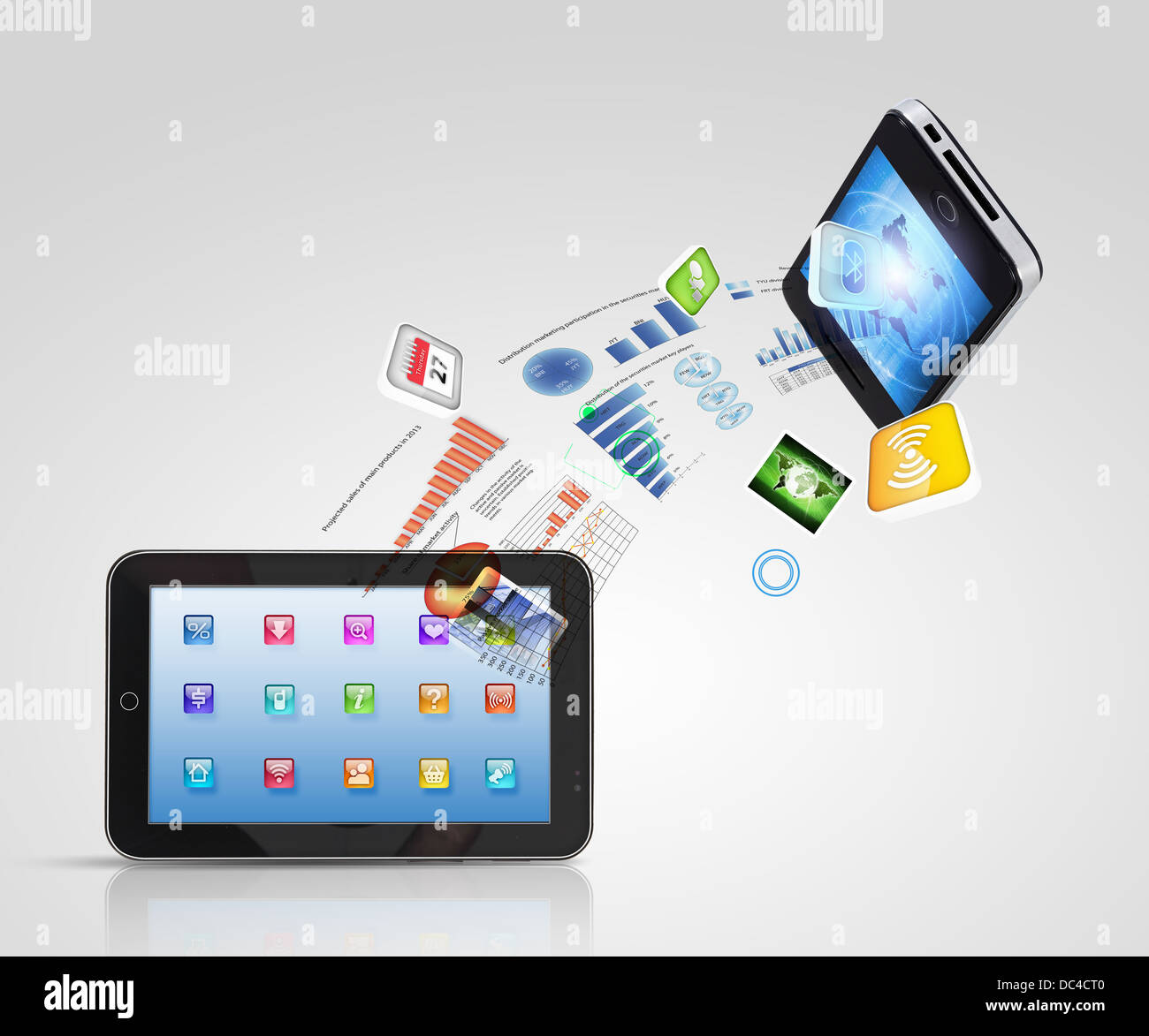 Modern communication technology Stock Photo - Alamy