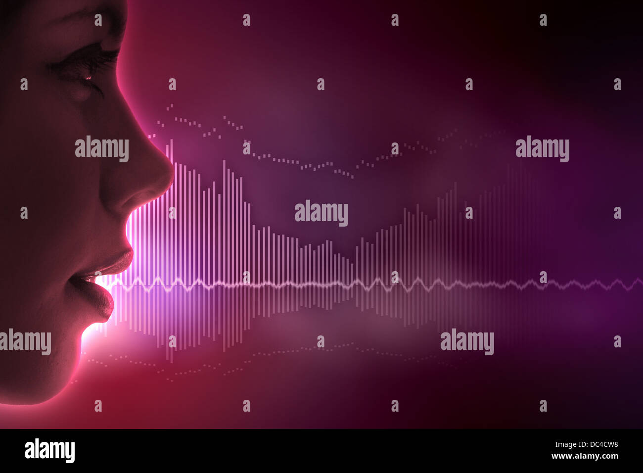 Sound wave illustration Stock Photo - Alamy
