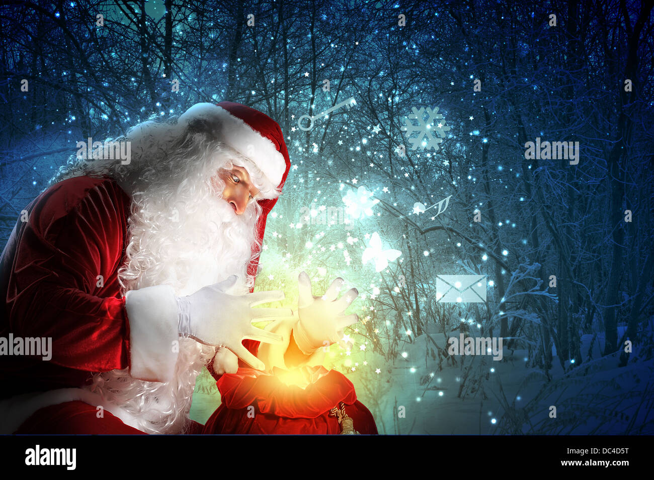 christmas theme with santa Stock Photo - Alamy