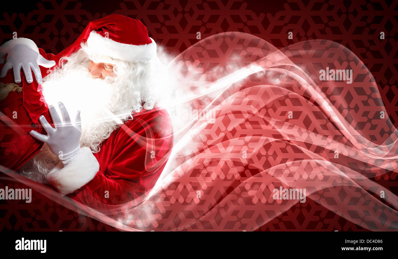christmas theme with santa Stock Photo - Alamy