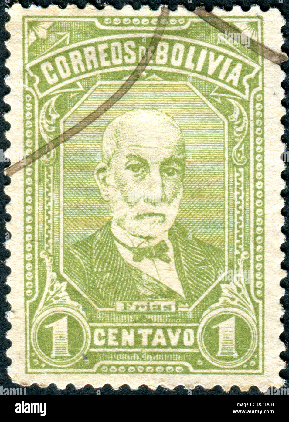 BOLIVIA - CIRCA 1897: Postage stamps printed in Bolivia, shows portrait ...