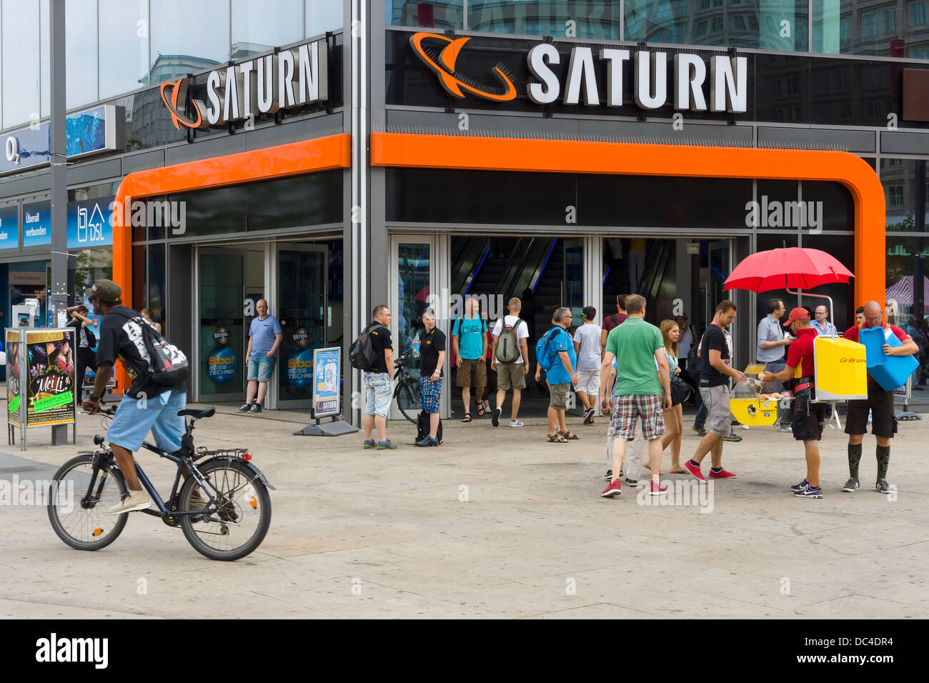 A supermarket of electronics Saturn on Alexanderplatz Stock Photo - Alamy