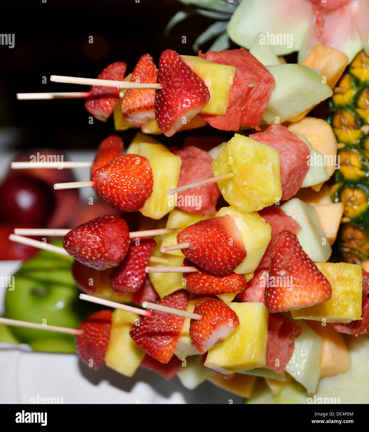 Fruit Kabobs ,Close Up Shot Stock Photo - Alamy