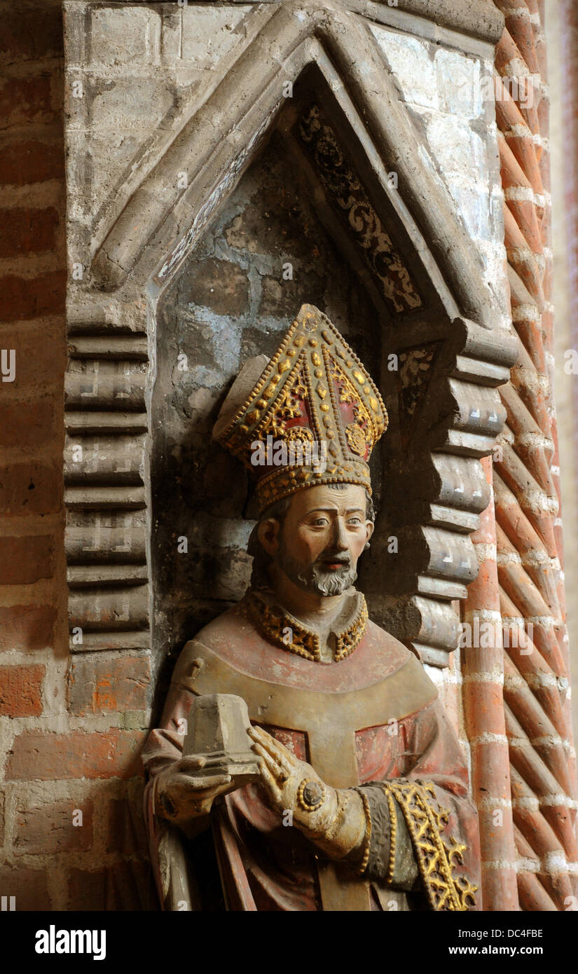 A statue of Saint Nicholas is pictured at the Wunderblut church St ...