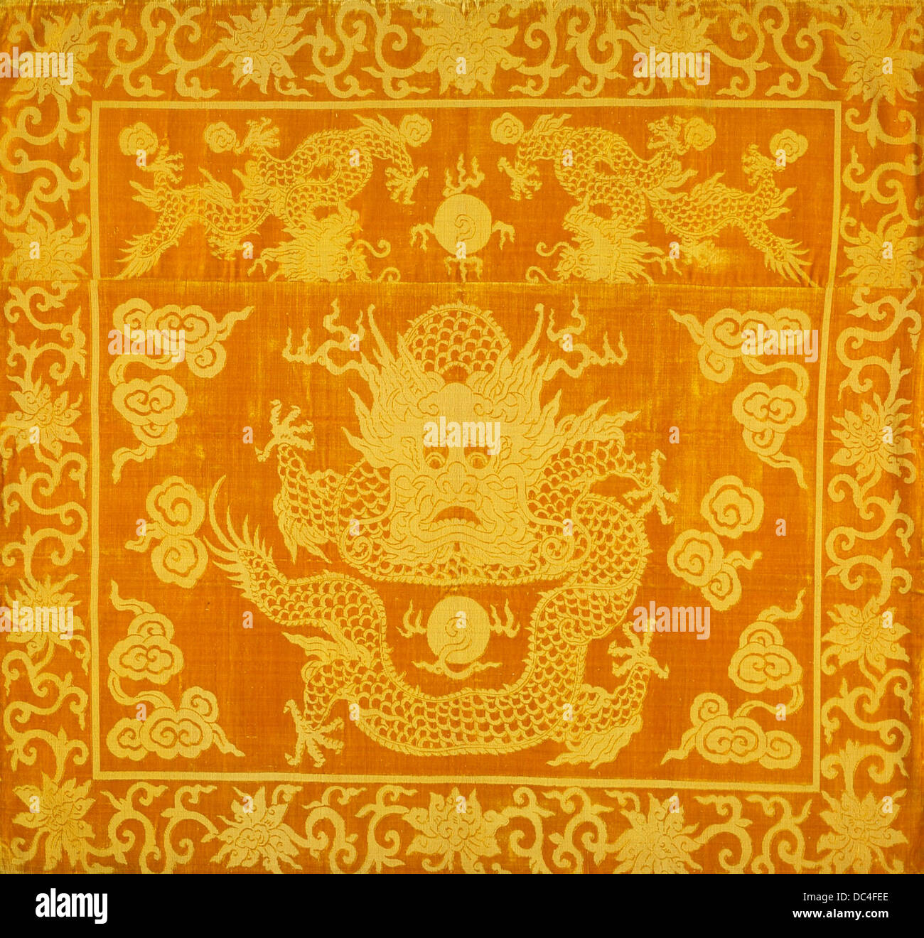 This altar frontal, featuring dragons, is part of a collection at the ...