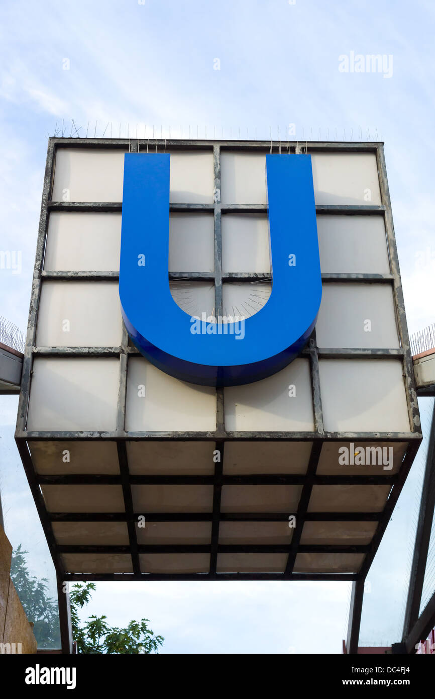 Sign of the subway (U-Bahn). Germany Stock Photo - Alamy