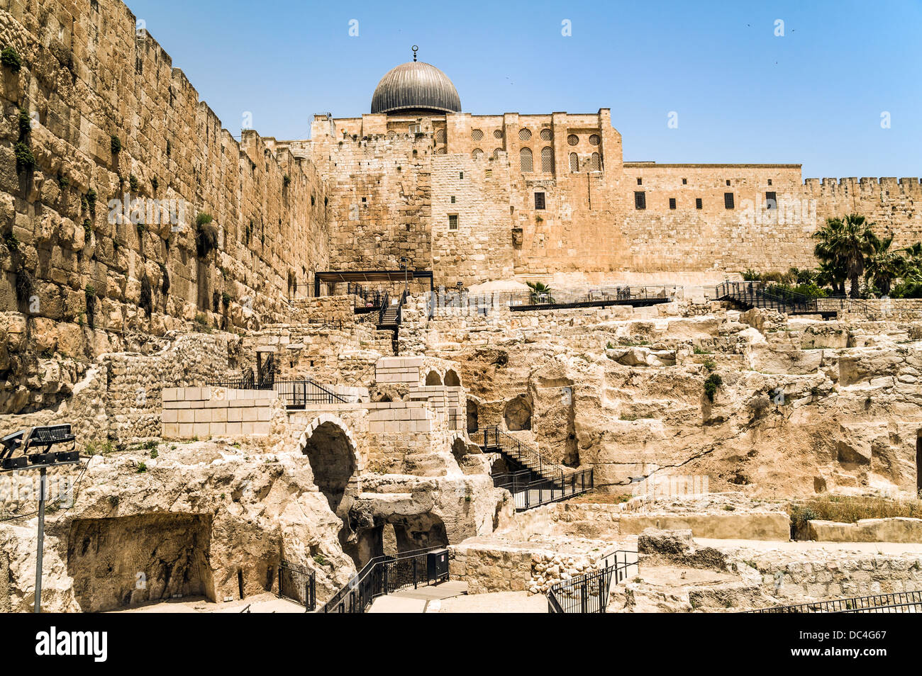 View on Al-Aqsa mosque, Jerusalem Old City Stock Photo - Alamy