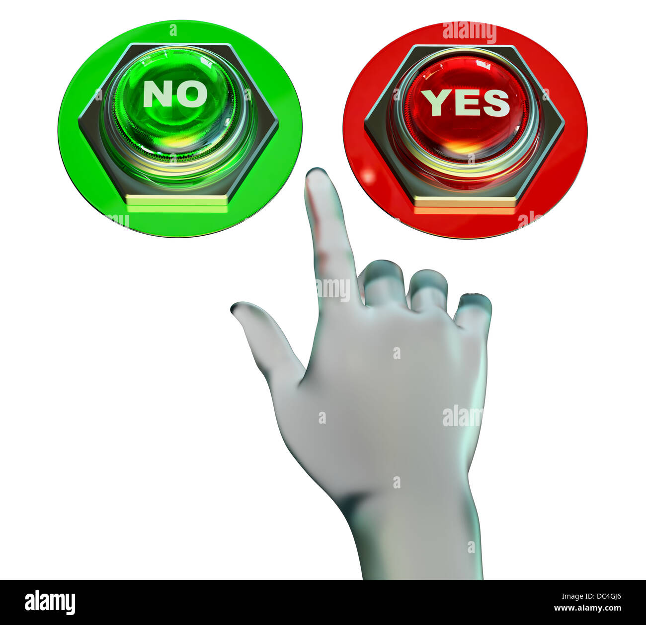 Yes and no buttons set Stock Photo - Alamy