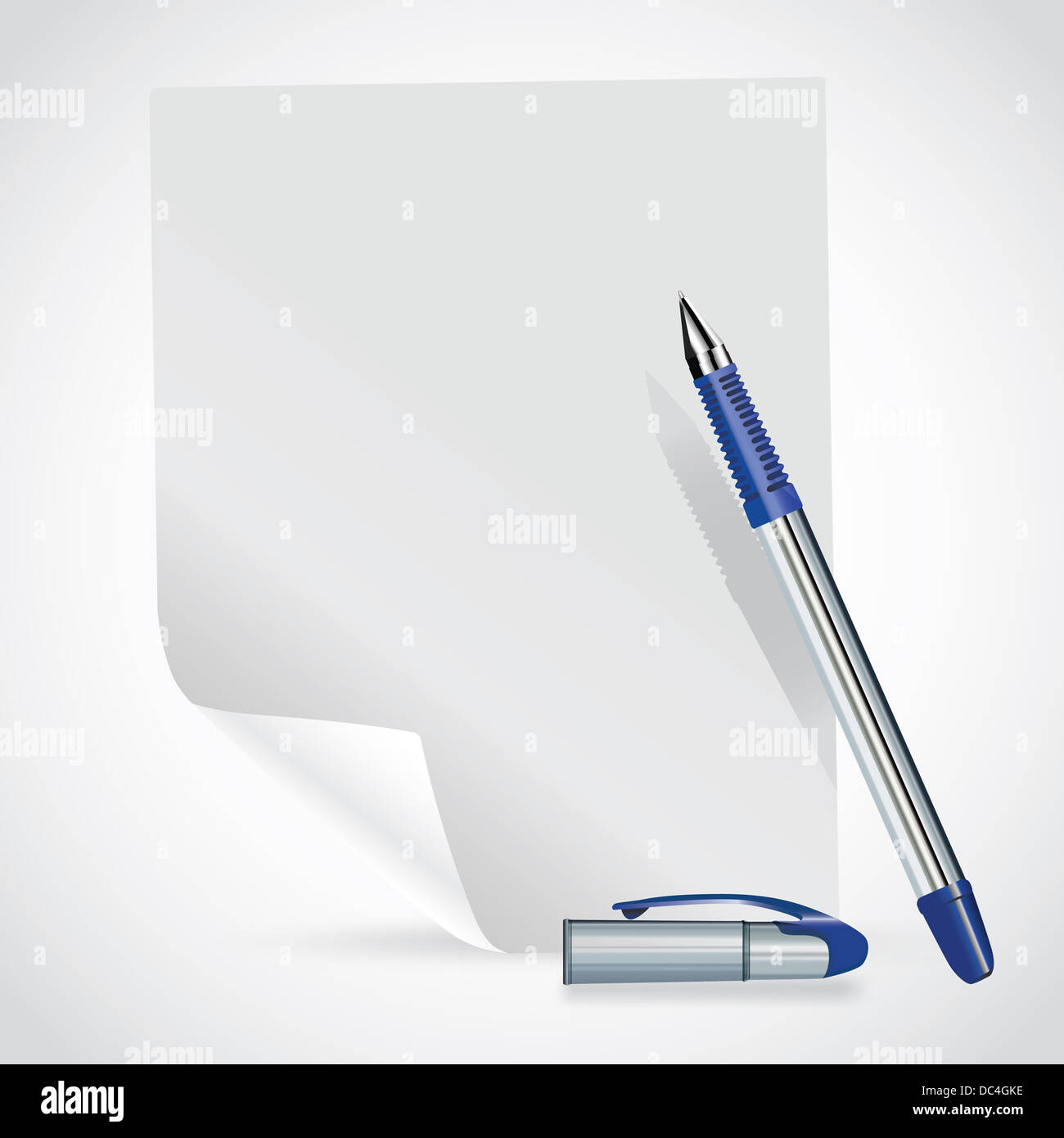 blank paper and a pen Stock Photo - Alamy